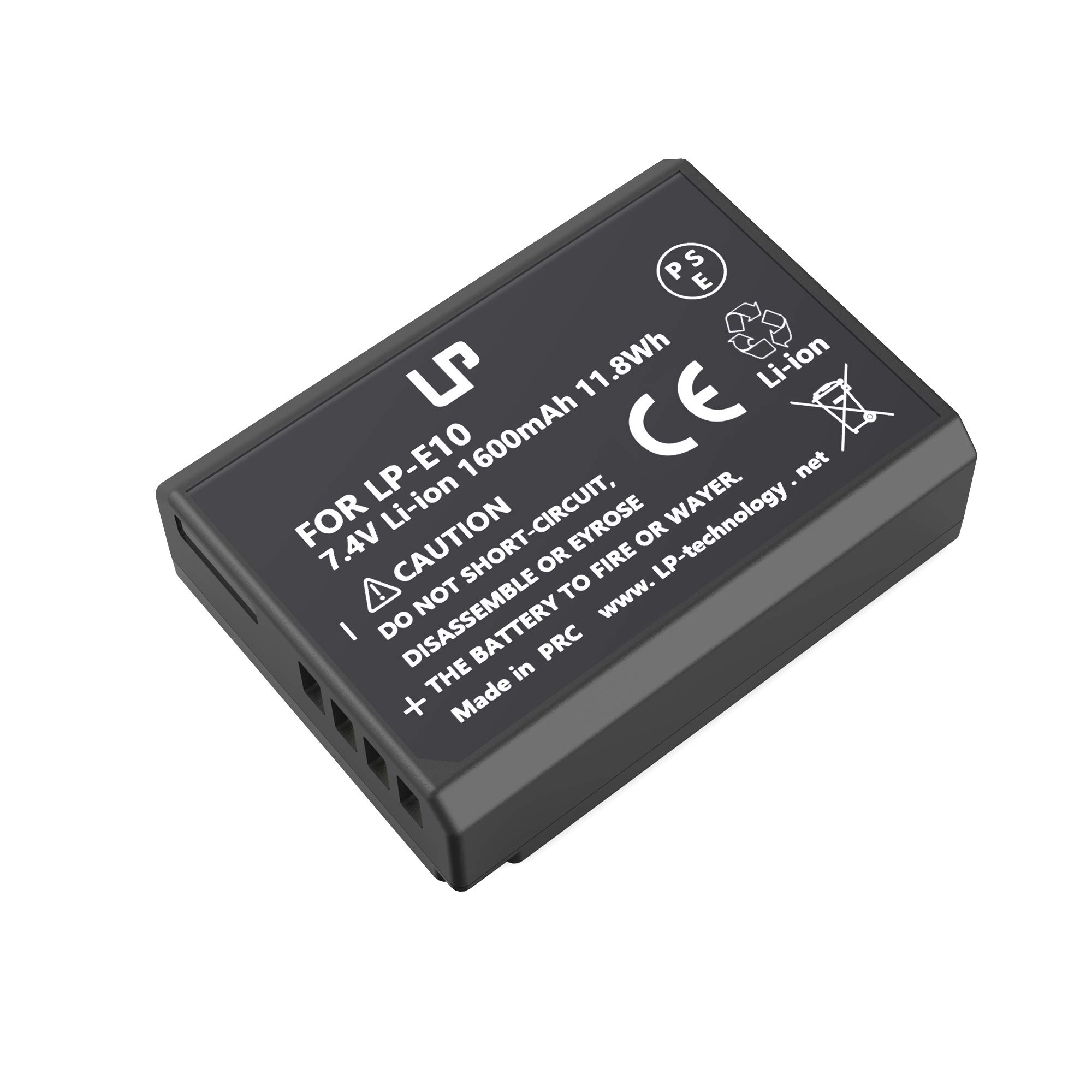 LP-E10 Battery Charger Pack, LP Replacement Battery & Charger Compatible with Canon EOS Rebel T7, T6, T5, T3, T100, 4000D, 3000D, 2000D, 1500D, 1300D, 1200D & More (NOT for T3i T5i T6i T7i)