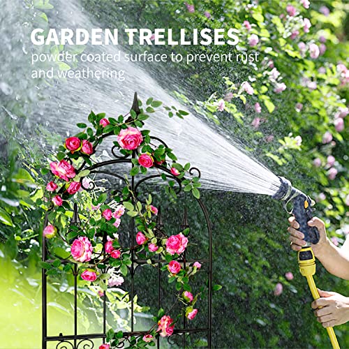 SCENDOR Garden Trellis 60β x 21.7β for Climbing Plants 5FT Metal Iron Wire Vine Flower Trellises for Outdoor Climbing Plants Support