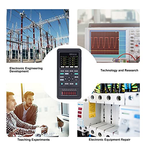 Multi Channel Temperature Tester, High Accuracy Temperature Data Acquisition Recorder LCD Display Temperature Data Logger 100V‑240V(US)