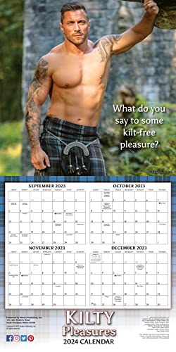 Kilty Pleasures 2024 Wall Calendar, 16-Month Humor & Comic Calendar, 12" x 12"