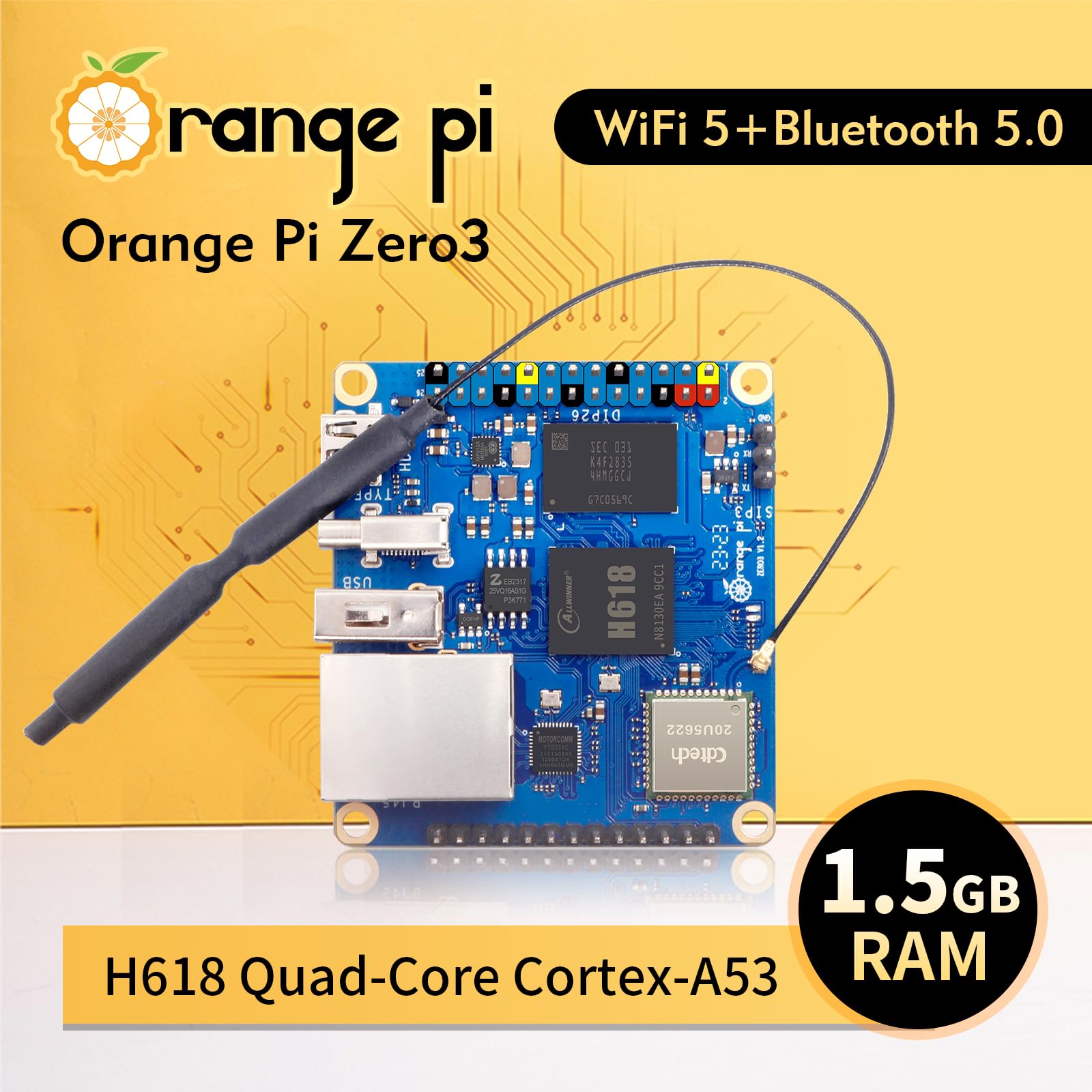 Orange Pi 4 LTS 4GB LPDDR4 Rockchip RK3399 Six Core 64 Bit Single Board Computer with 16GB eMMC Flash, Run Android, Ubuntu, Debian OS (Pi4 LTS(4GB 16GB)+ Metal Shell+ 5V4A Power Supply)