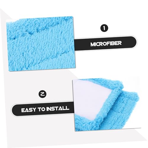 Outanaya 2pcs Mop Refill Mop Sponge Pad Alda Flat Mop and Bucket Floor Mops Commercial Mop Sanitary Napkin Moppe Floor Cleaning Tool Mop Head Cap Vassevirgin Blue