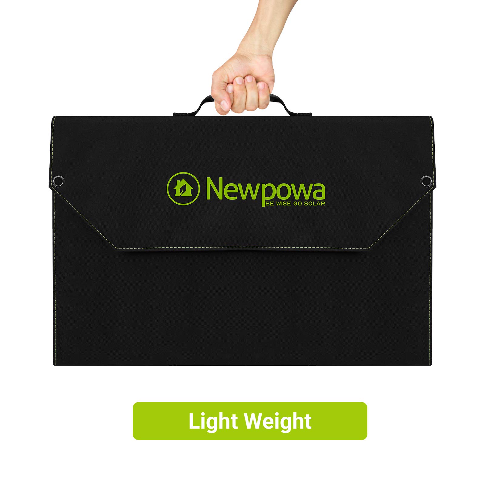 Newpowa 60W Foldable Solar Panel Charger High-Efficiency Mono Cells, for Portable Genarator&12V Batteries, Dual DC Ports Compatible with Newpowa/Jackery/Goal Zero Generators, for RV Boat Van Campingā¦