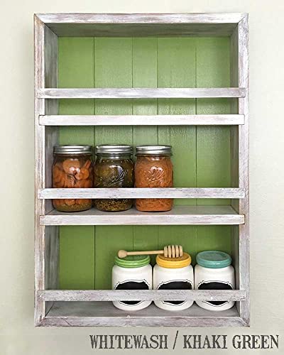 Mansfield Cabinet No. 102 - Solid Wood Spice Rack Cabinet White/Black