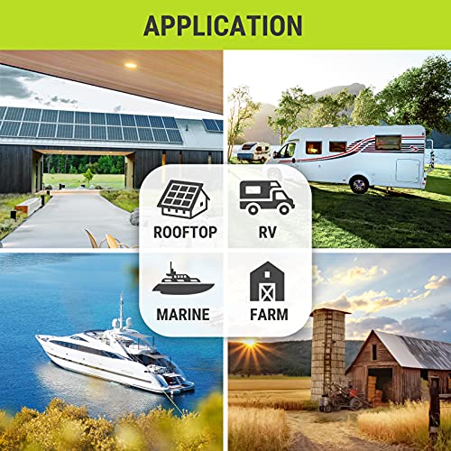 Newpowa 9BB 200W 24V Monocrystalline 200 Watt 24Volt Solar Panel Designed for 24V Charge System Off Grid, High Efficiency Mono Module RV Marine Boat Off Grid