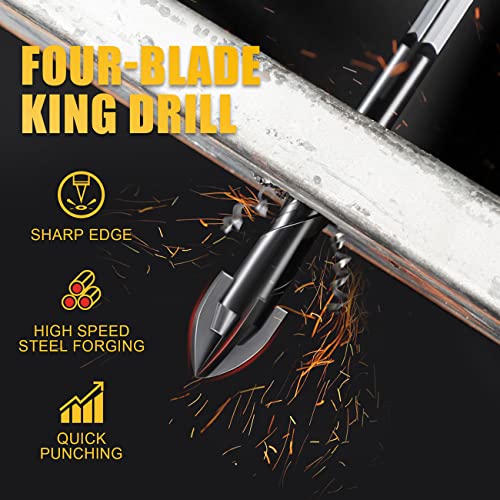 NewShark Concrete Drill Bit Set 10PCS, Masonry Drill Bits for Brick, Glass, Plastic and Wood, Tungsten Carbide Tip Work with Ceramic Tile, Wall Mirror, Paver on Concrete or Brick Wall(3/16”-1/2” )