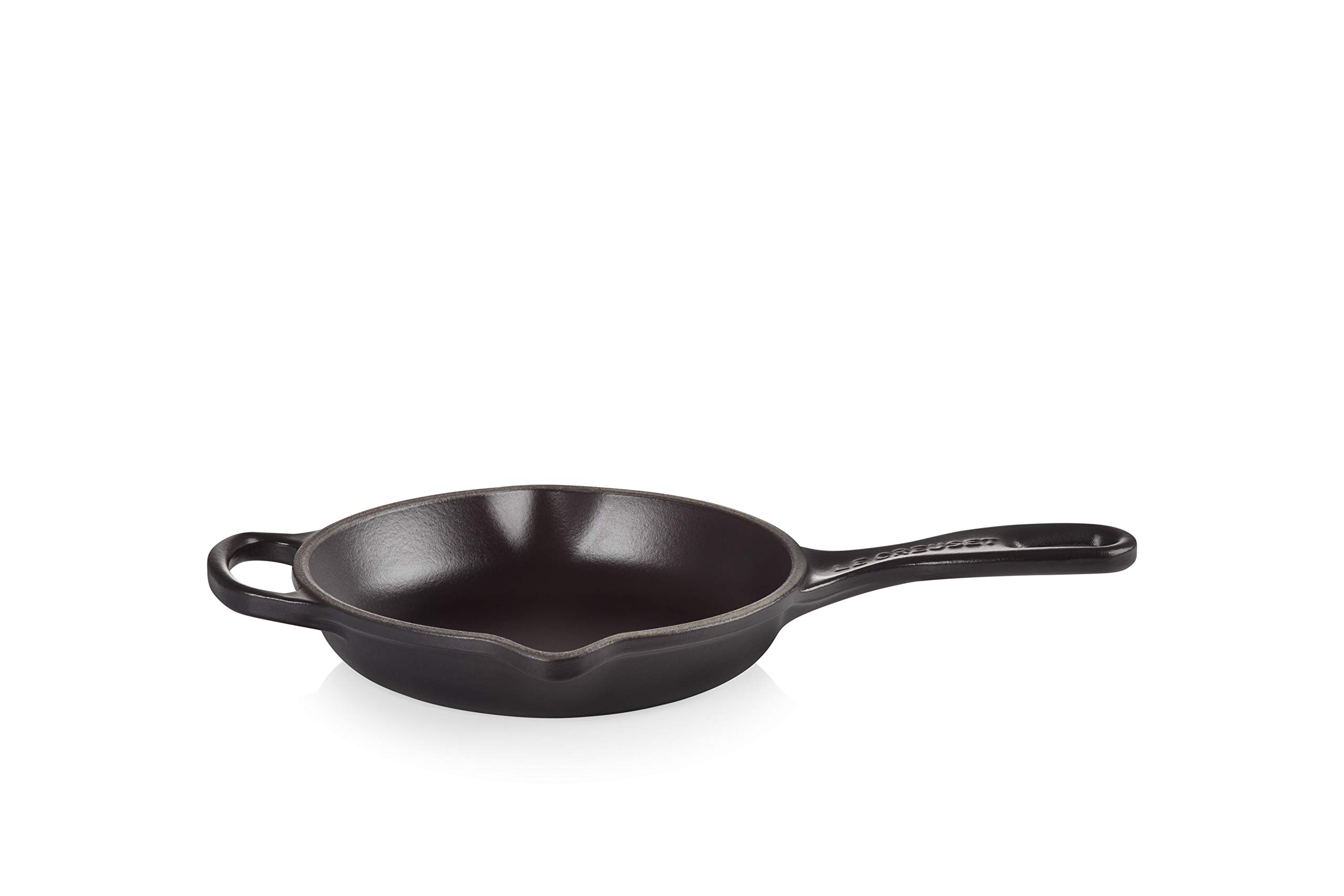 Le Creuset Enameled Cast Iron Signature Iron Handle Skillet, 6.33" (1/2 qt.), Licorice