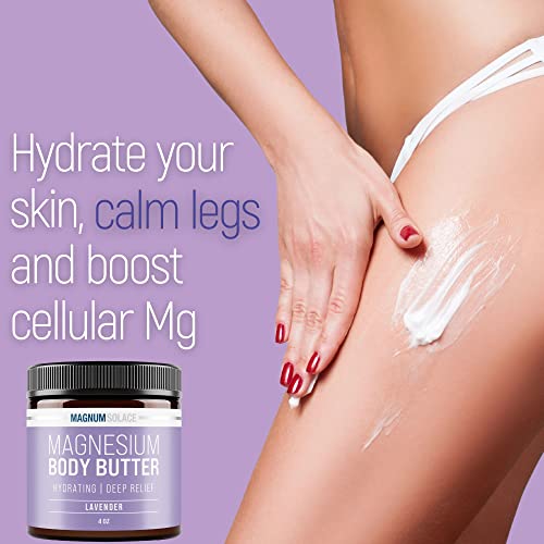Magnesium Body Butter for Women & Men β Lightly Scented with Lavender