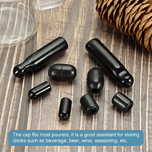MECCANIXITY Kitchen Sink Rack Feet 5mm ID x 10.5mm OD PVC Sink Replacement Feet for Protective Sink Grid, Black Pack of 40