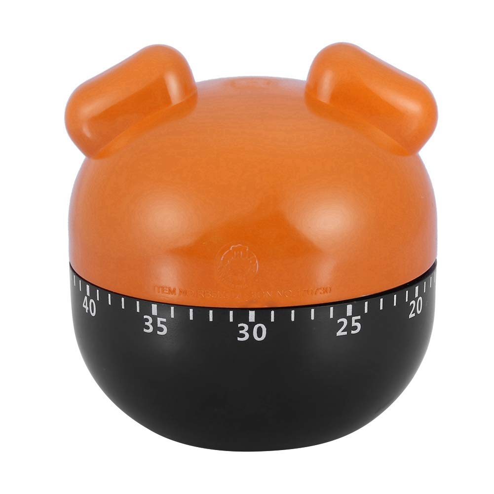 Mechanical Kitchen Timer Cute Dog Shape 55-Minute Countdown Timer No Battery Required Clock Cooking Baking Reminder Timing Tool(Brown)