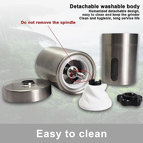 Manual Coffee Grinder, Manual Coffee Grinder with Ceramic Core, 250g Tailor Manual Coffee Grinder with Detachable Design, Detachable Hand Crank Coffee Grinder, with Ceramic Burr for Coffee Beans