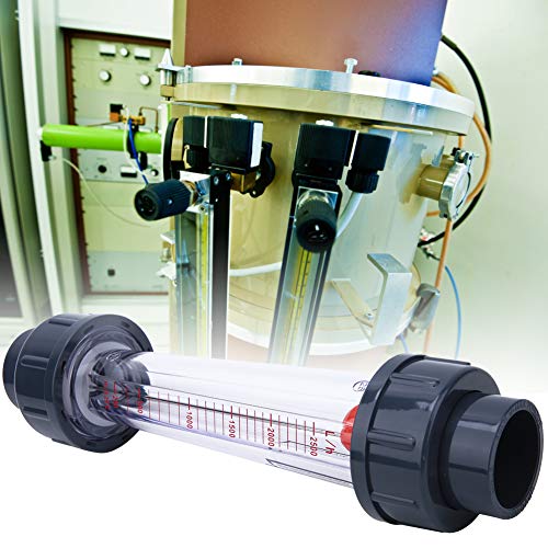 LZS-25(D)Liquid Flowing Meters 250-2500L/H Tube Type Water Rotameter Plastic Flat Mouth Flowmeter 32mm/1.26in Waterflow Controllers Hydraulic Valve Fittings