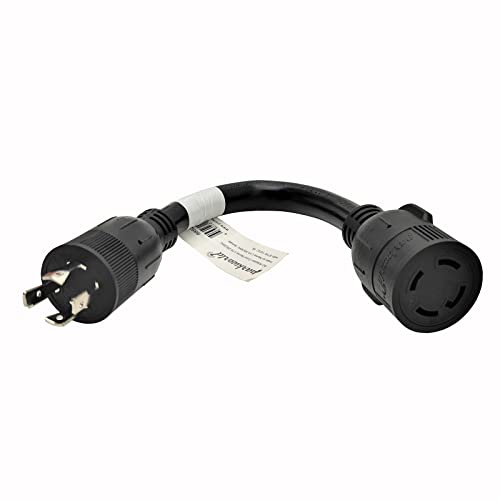 Parkworld 885262 Generator Adapter Cord 4-Prong Locking 20 AMP L14-20 Plug to 30 AMP Locking L14-30 Receptacle, 1FT