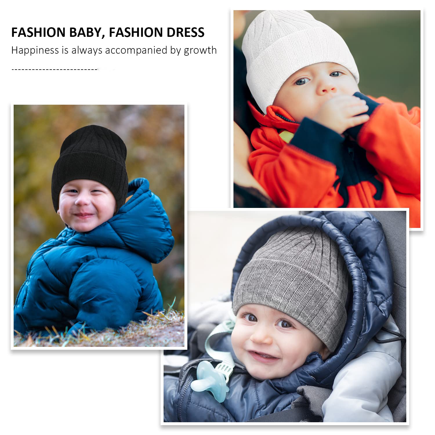 Newborn Winter Beanie Hat,Soft Baby Knit Beanie with Smiley Face for Infant Toddler Boy GILR Winter Warm Hat