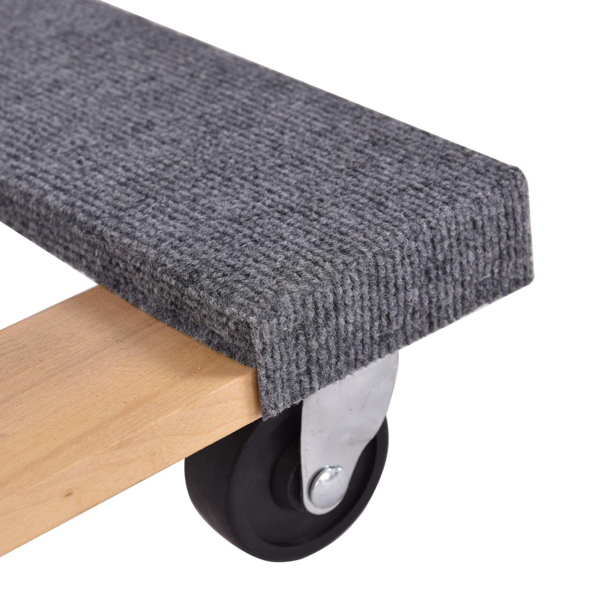 Movers Dolly 18" x 30" Heavy Duty Swivel Caster Furniture & Appliance Carpeted Wood 1000 lb Capacity