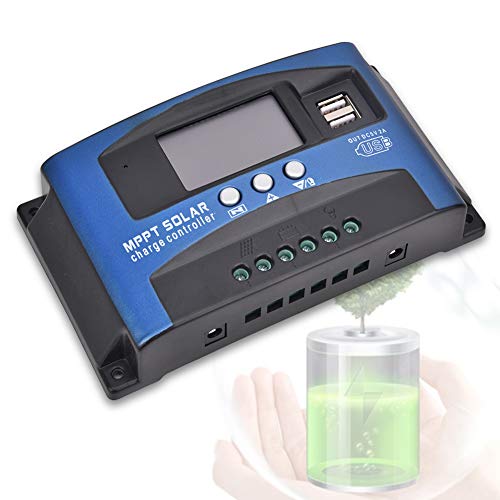 MPPT Charge Controller, YCX-003 30-100A Large Screen MPPT Solar Panel Charge Controller Solar Panel Battery Intelligent Regulator 12V/24V (YCX-003-60A)