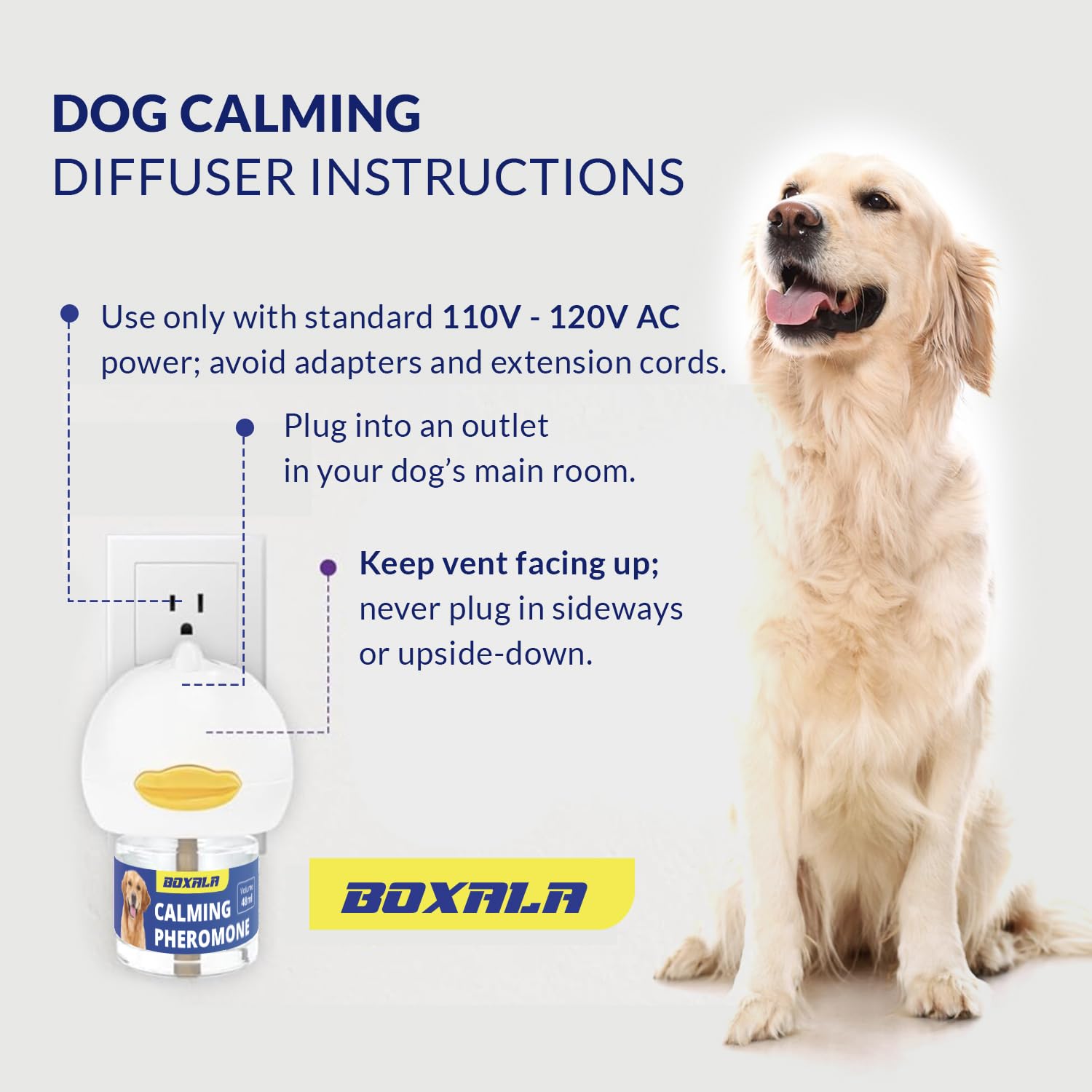 Pheromone Diffuser for Dogs: Calming Pheromone Diffuser Kit - Dog Calming Diffuser - Calming Pheromones - Dog Anxiety Relief - Calming Diffuser for Dogs - Pet Calming Diffuser - 1 Diffuser 2 Refill