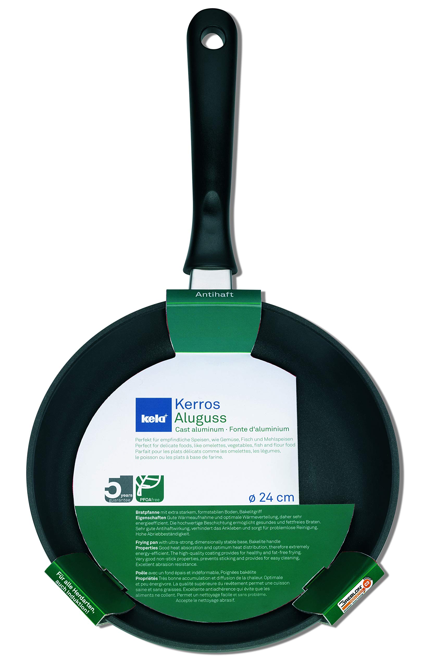 Kela "Kerros Serving Pan, Cast Aluminium, Black, 24 cm