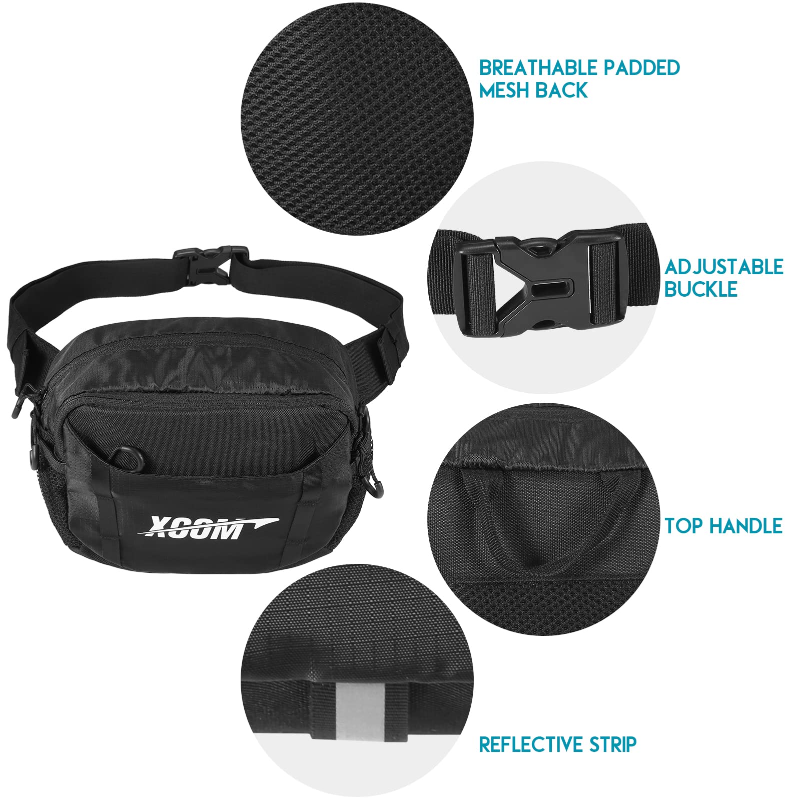 Mengk Disc Golf Bag Adjustable Disc Holder Waist Pack Fits Up to 5 Discs