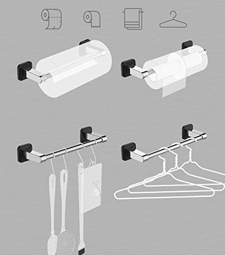 Laigoo Kitchen Paper Towel Holder Adhesive, Under Cabinet Paper Towel Holder Kitchen Tissue Holder Sticky Kitchen Towel Holder (Stainless Steel, White)