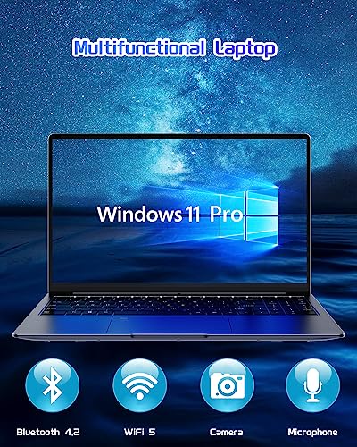SAINTDISE 15.6 Inch Laptop PC Built with Intel Cerelon N5095(UP to 2.9Ghz) 4-Core CPU Laptops 16GB RAM 512GB ROM UHD Notebook Computer WiFi5 Bluetooth 4.2 Webcam,Fingerprint Unlock