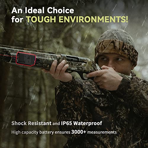 LK01 Auxiliary Ballistic Smart Laser Range Finder, 1200M External Laser Rangefinder with ± 0.5m Accurate, IP65, Compatible with Picatinny Rails, Works with MILESEEY TNV10 Thermal Monocular