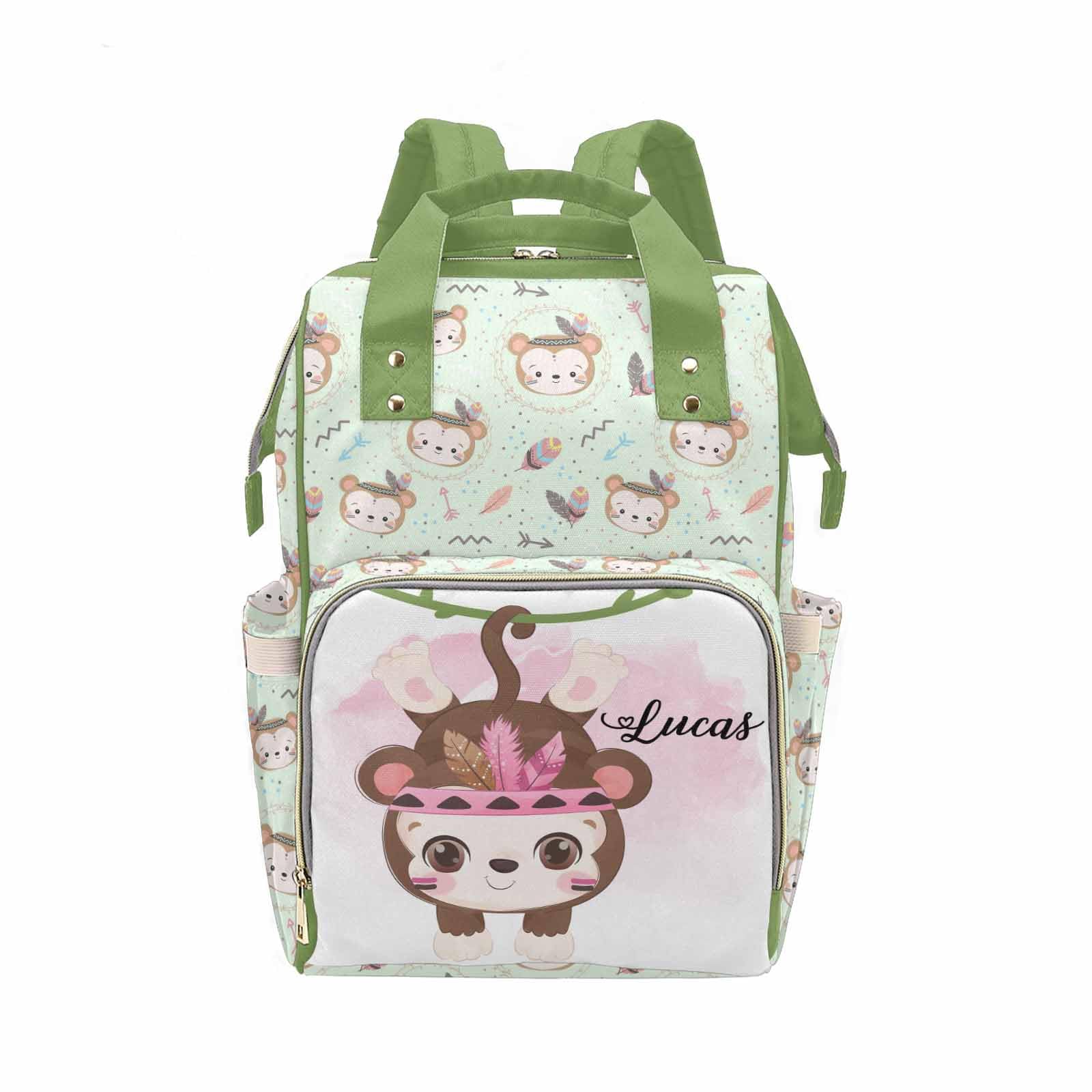 M YESCUSTOM Personalized Diaper Bag with Name, Custom Waterproof Nylon Mommy Nursing Daypack with Large Capacity for Travel Birthday Gift for Women