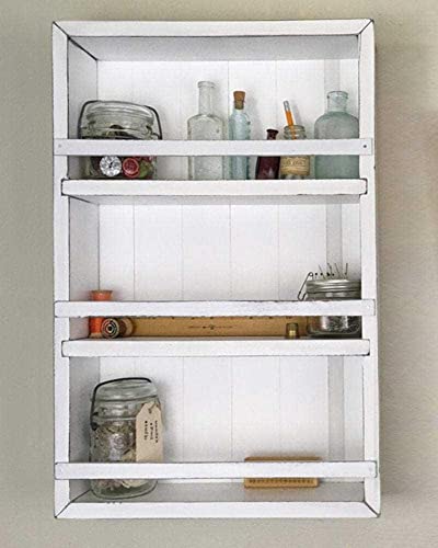 Mansfield Cabinet No. 102 - Solid Wood Spice Rack Cabinet White/Black