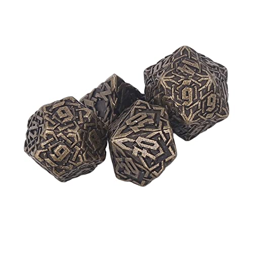 Metal Dice Set, Collectibles Metal Polyhedral Dice Easy to Read 7pcs for Board Games(Type 2)