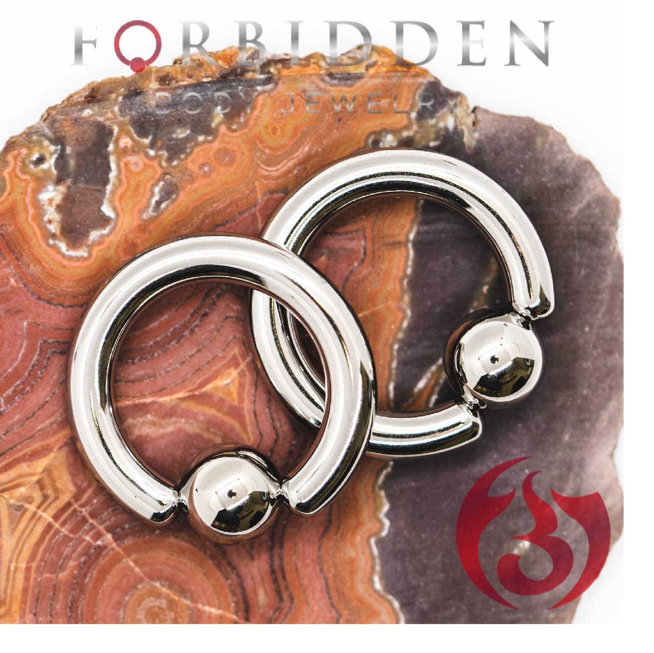 Forbidden Body Jewelry Surgical Steel Captive Bead Ring Piercing Hoops, Pair of 12g 10mm (4mm Balls)