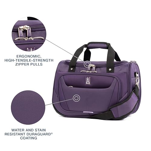 Travelpro Maxlite 5 Softside Lightweight Underseat Carry-On Travel Tote, Overnight Weekender Bag, Men and Women, Imperial Purple, 18-Inch