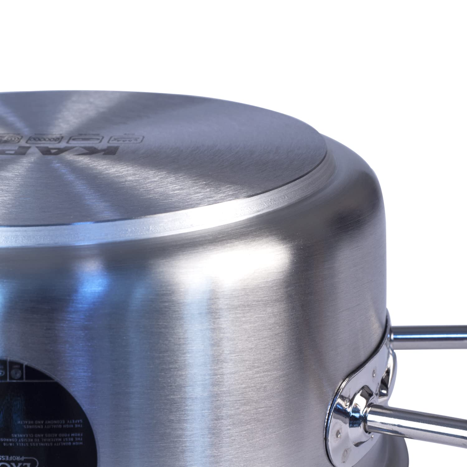 KAPP 6-Quart Classic Stainless Steel Stockpot with Lid, 6-QT, Silver