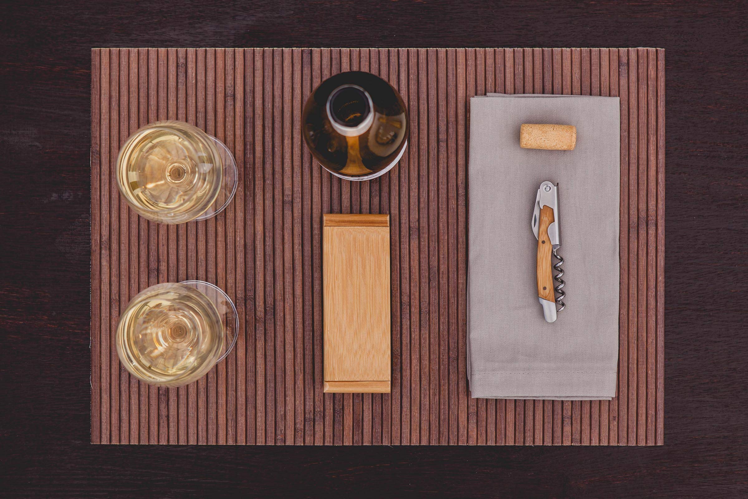 LEGACY - a Picnic Time brand Elan Deluxe Corkscrew In Bamboo Box, Stainless Steel Waiter-Style Corkscrew Opener Kit, Wooden Gift Box, (Bamboo)