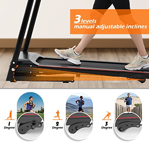 Treadmill,Treadmills for Home, 2.5HP Portable Foldable Treadmill with 15 Pre Set Programs and LED Display Panel
