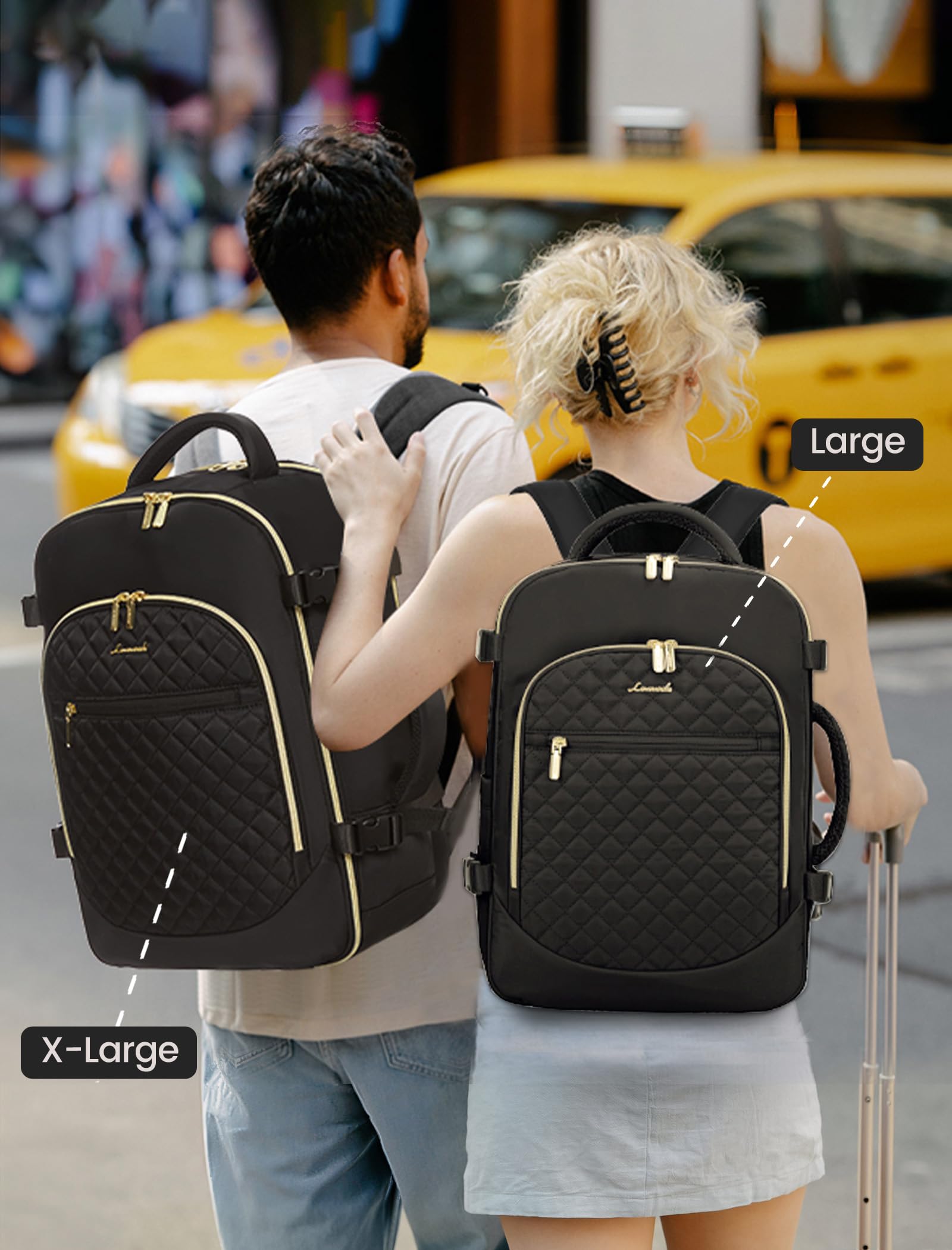 LOVEVOOK Carry on Backpack, 30L Travel Backpack for Women Airline Approved,Luggage Business Weekender Overnight Daypack as Personal Item fit for 15.6 inch Laptop,Black