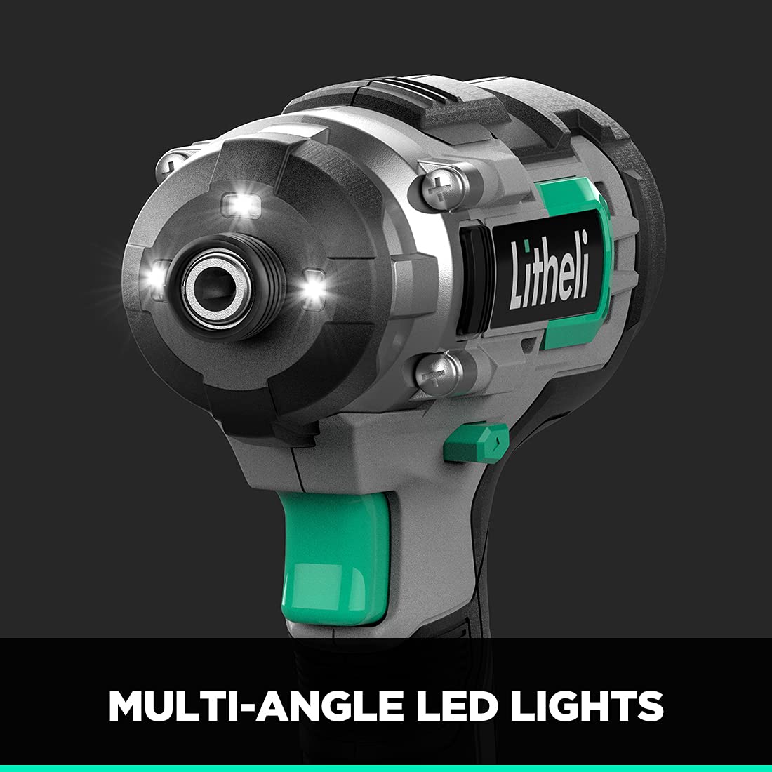 Litheli 20V Cordless Drill Combo Kit, 220 In-lbs Drill Driver and 1150 In-lbs Impact Driver with 2 x 2.0 Ah Batteries and 2 x 1H Fast Chargers, Pack of 2