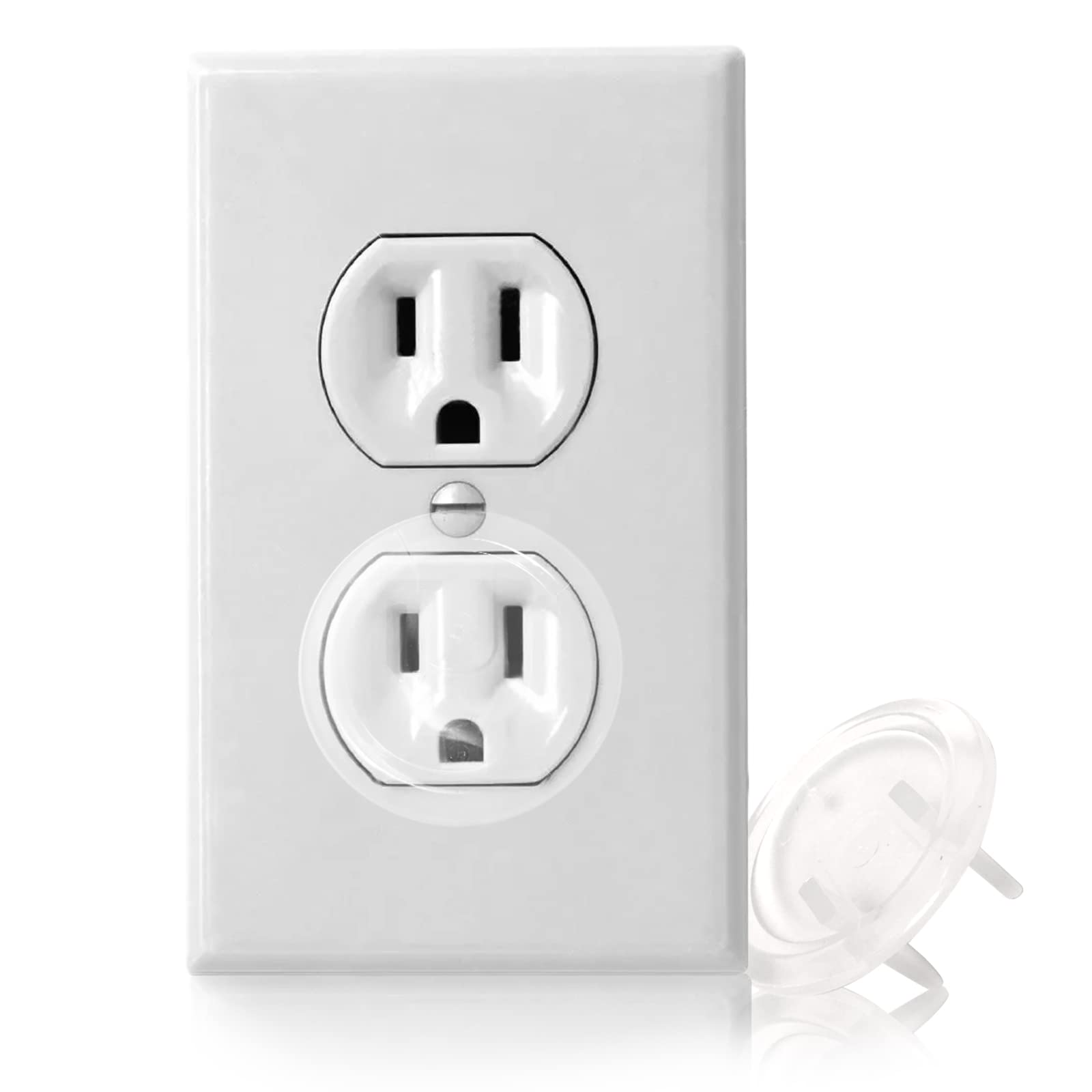 Outlet Covers Baby Proofing Clear(30PCS), Outlet Covers Protectors Easy Install and Lightness, Safe & Secure Electric Plug Protectors for Home, Office, UPS Unit