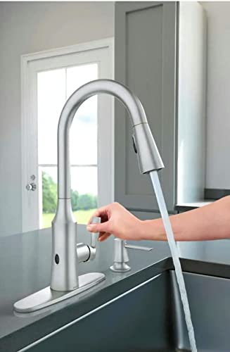 MotionSense Wave Touchless Activation Pulldown Kitchen Faucet Moen Spot Resistance-Stainless Finish