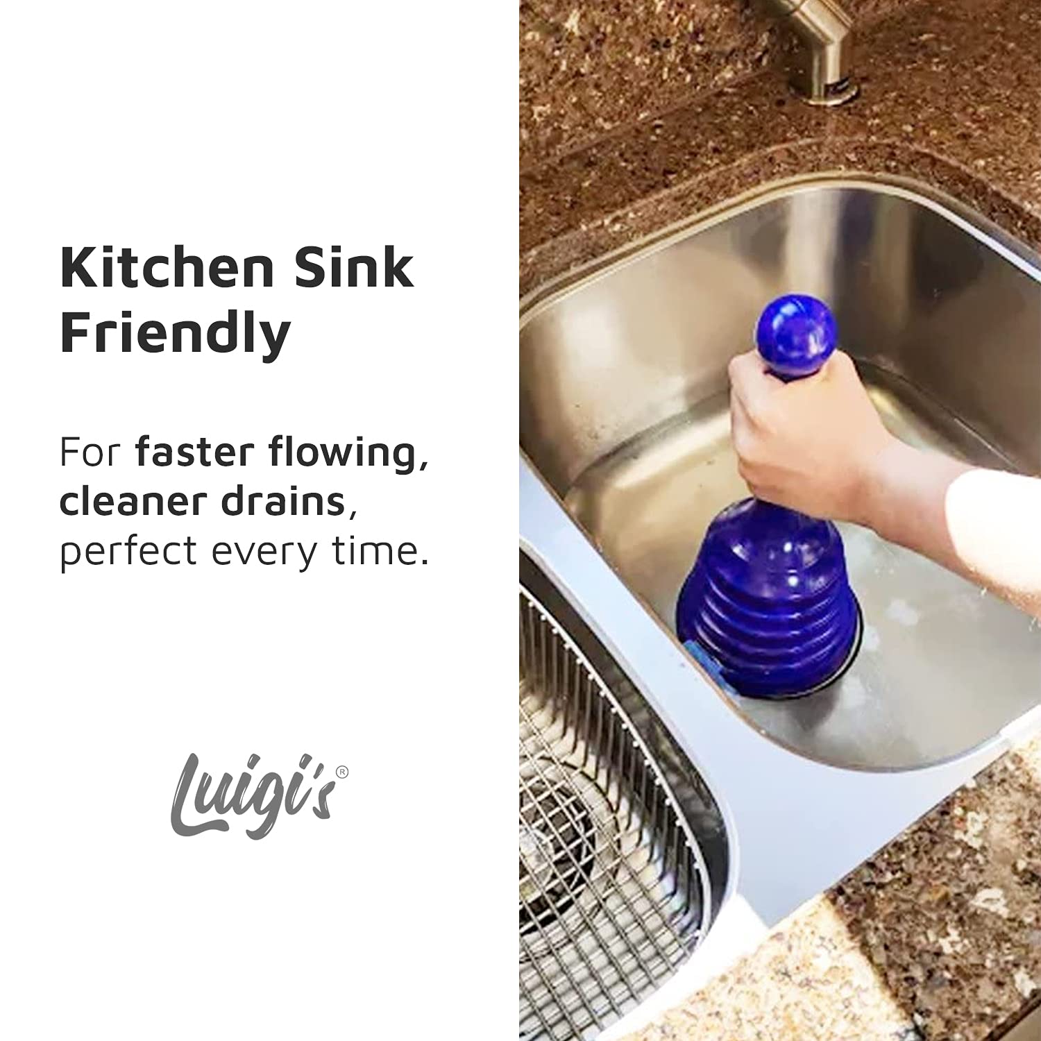 Luigi's Dual-Force Plunger Bundle for Drains and Sinks: Tackle Drains with Precision!