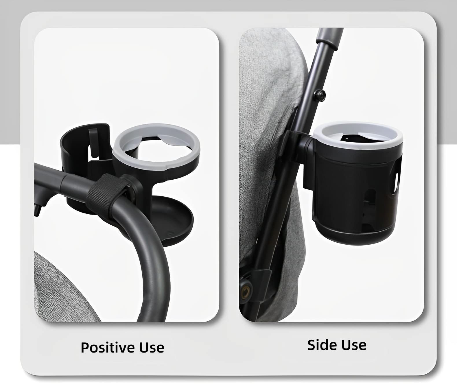 MTRSUE New 2 in 1 Universal Stroller Cup Holder, Bike Cup Holder, 360 Degrees Rotation Cup Holder for Stroller, Bike, Wheelchair, Walker, Scooter