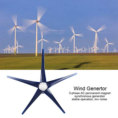 Low Vibration Wind Turbines Kit Small Wind Generator for Charging Boats for Marine Home Charging(blue, 48V)