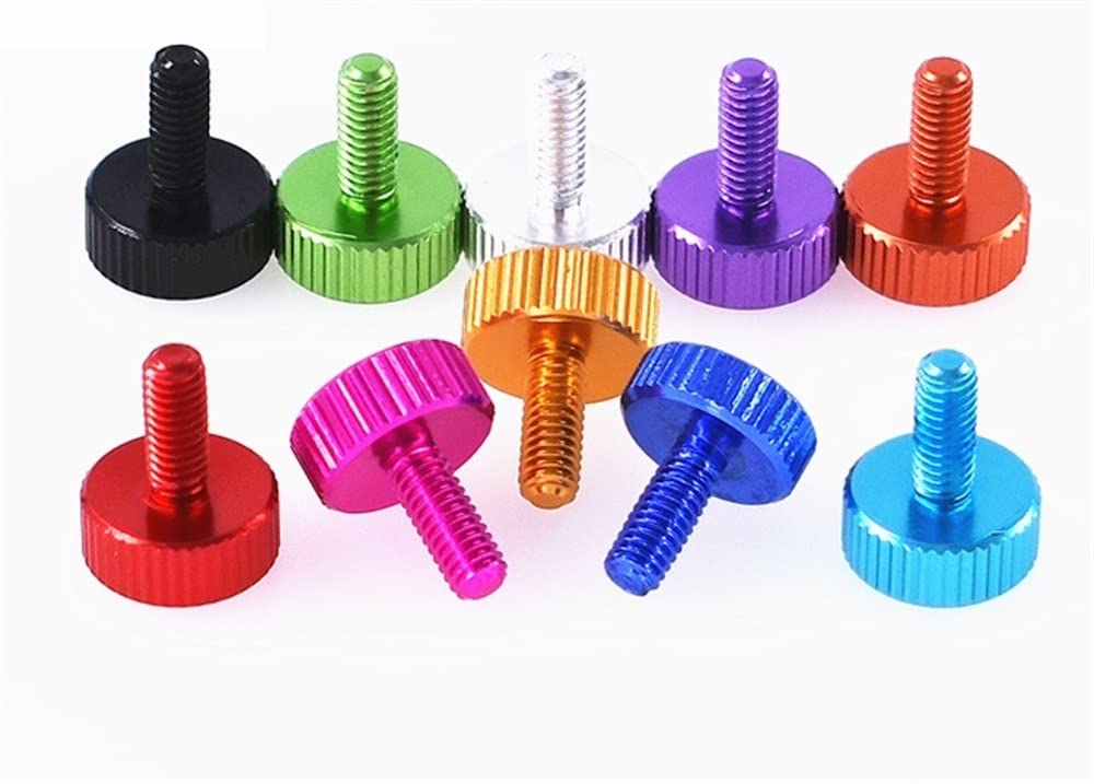 M4x12mm Computer Modified Chassis Side Plate Fixed Thumb Screw Screw (Color : Bright Black)
