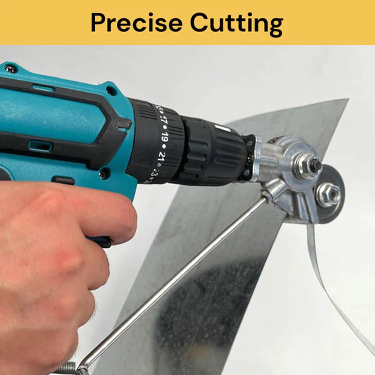 PeakTrend Electric Drill Plate Cutter Metal Nibbler Attachment for Effortless Cutting of Iron, Steel, Copper, Aluminum