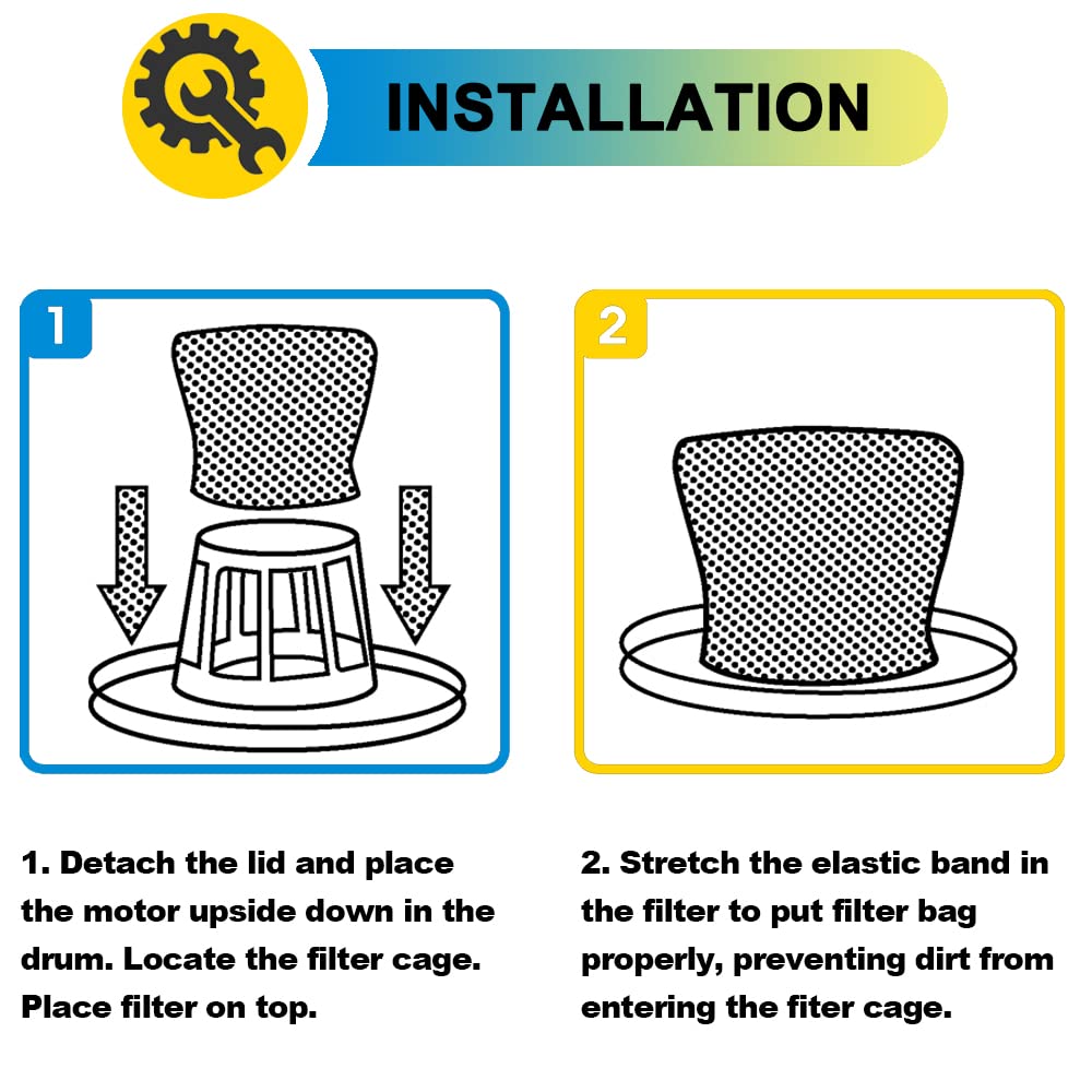 SpaceTent 5 Pack VRC5 Filter Bags for Most Vacmaster 4 to 16 Gallon Wet/Dry Vacs, VRC51 Filter