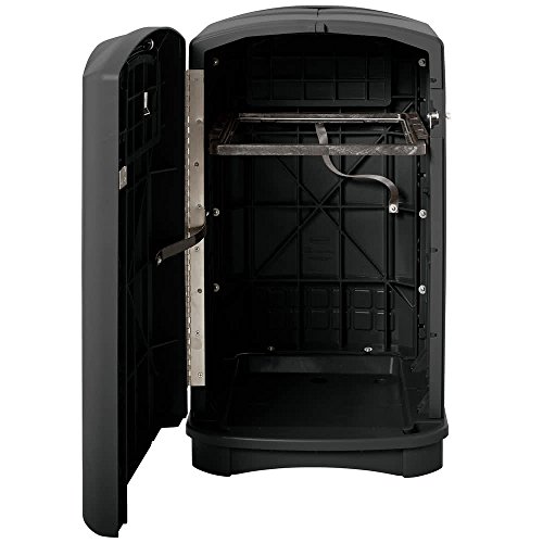 Rubbermaid Commercial Products Plaza Trash Can, 50 GAL, Black Plastic, Outdoor for Stadiums/Parks/Shopping Plazas