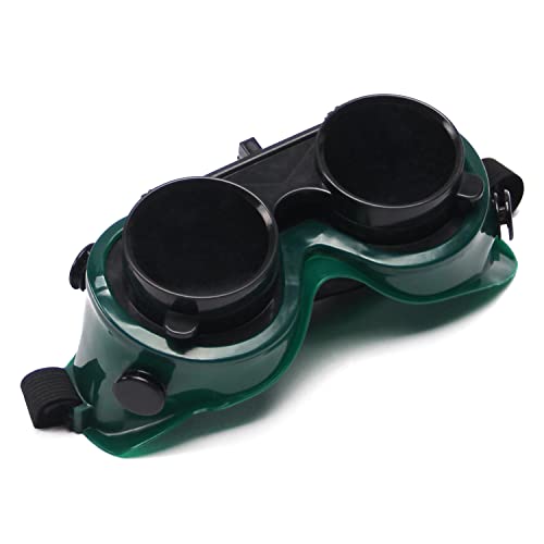 Othmro Flip Up Front Welding Goggles Safety Glasses Eye Protection Welder Goggles with Welders Glass Protective Glasses for Welding Soldering Torching Brazing Metal Cutting