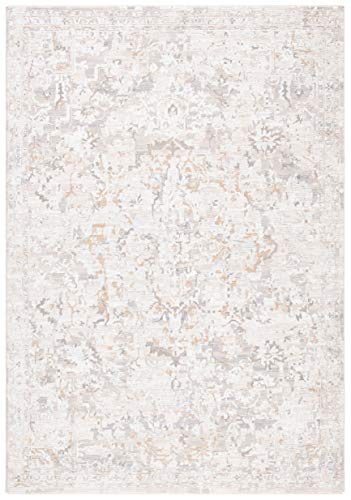 MARTHA STEWART x SAFAVIEH 2' 6" x 4' Ivory/Beige MSR8914D Sabrina Entryway Living Room Foyer Bedroom Kitchen Accent Rug