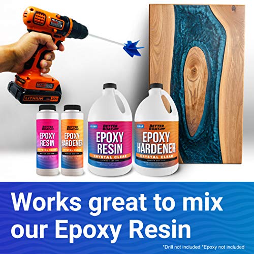 Paint Mixer for Drill & Art Epoxy Resin Mixer or Epoxy Mixer for Resin Paint Stirrer for Drill Paint Mixer Attachment & Mud Quart or Gallon Mixing Tools Crafting Paint Mixer Drill Attachment Paddle