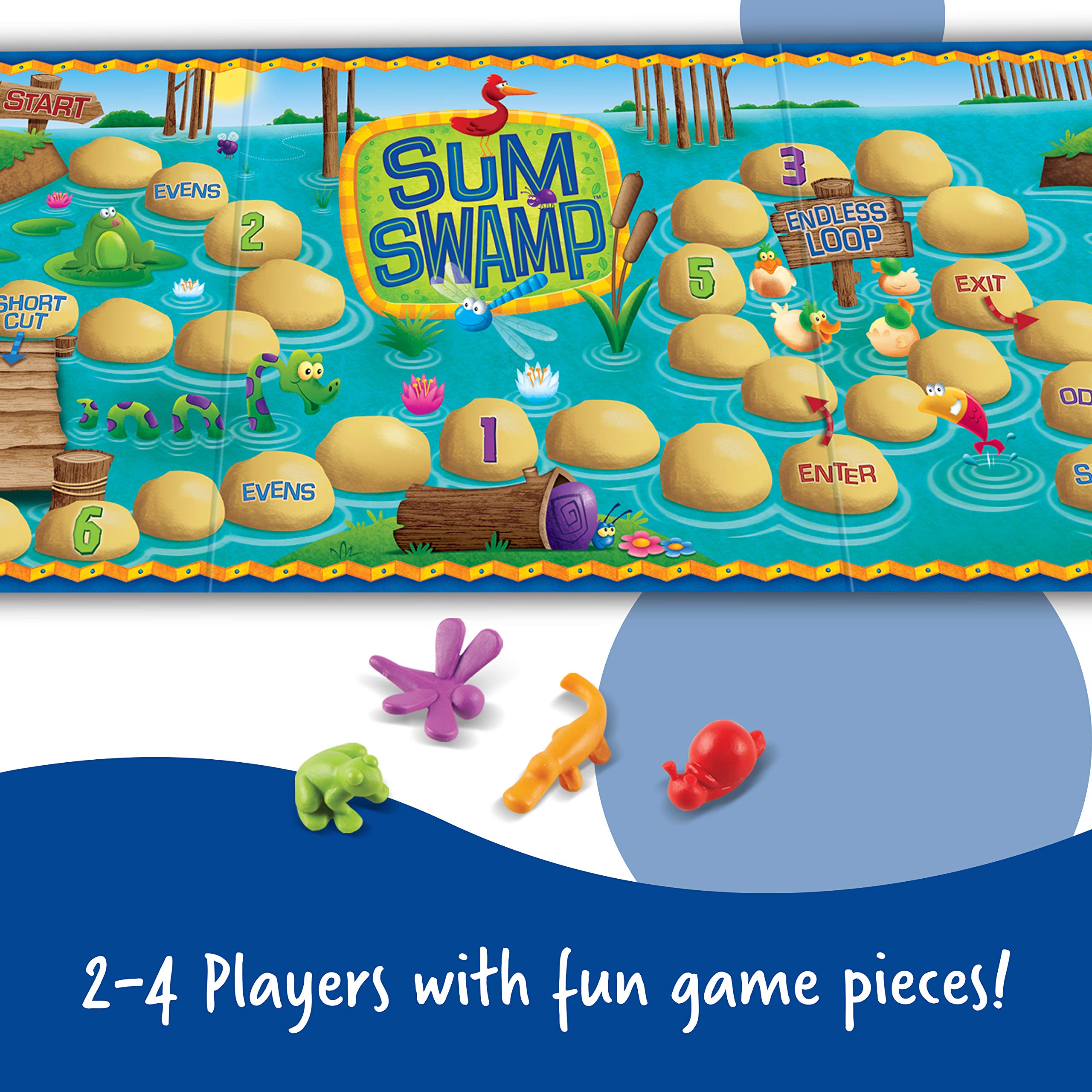 Learning Resources Sum Swamp Game, Addition/Subtraction & Pop for Addition and Subtraction Math Game, Easter Toys , Classroom and Homeschool Math Games