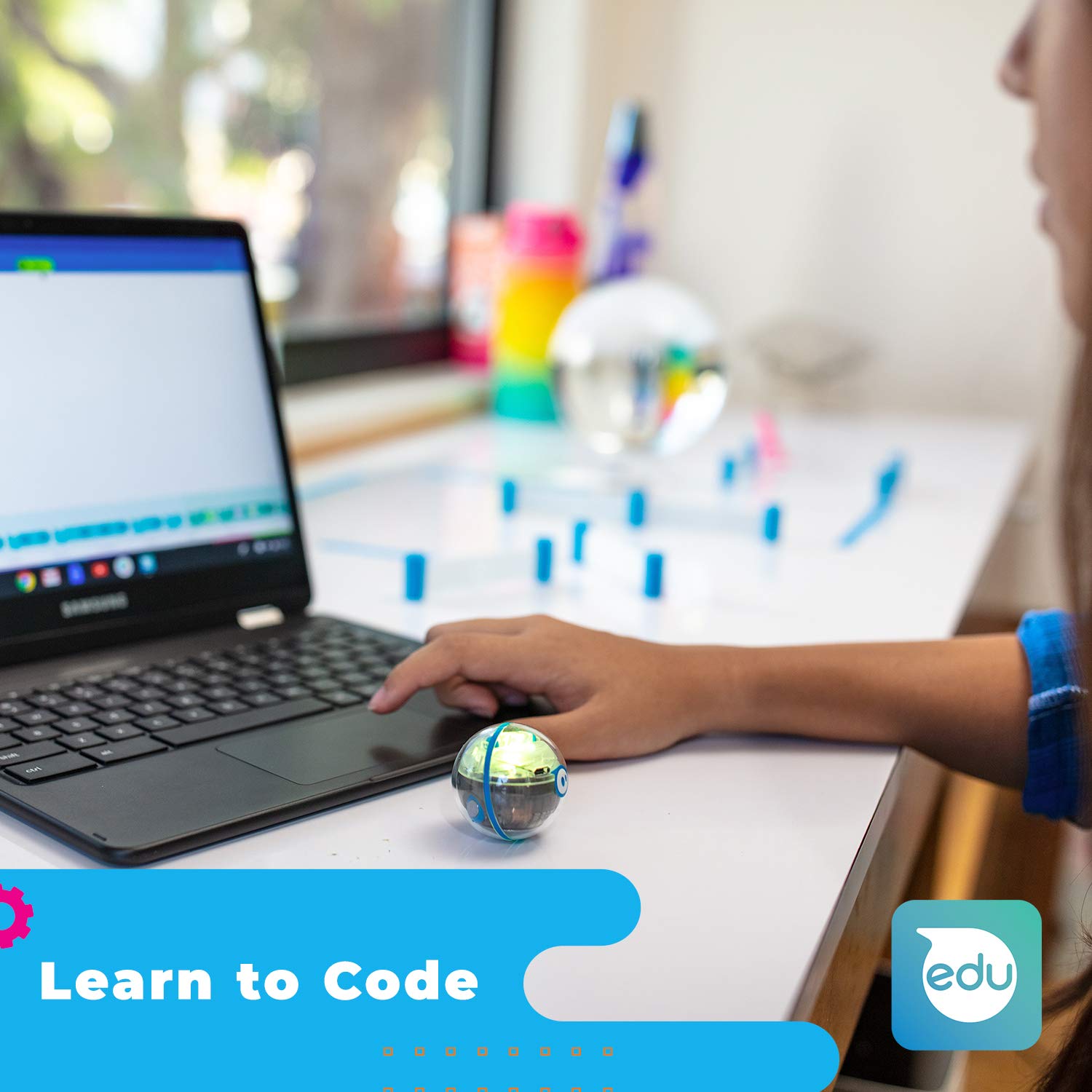 Sphero Mini Activity Kit - App-Enabled Coding Robot - 55 Piece Construction Set & Activity Cards - STEM Educational Toy for Kids - Bluetooth Connectivity - Interactive & Fun Learning for Ages 8+